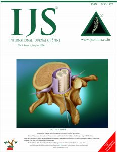 International Journal of Spine | Vol. 5; Issue 1 | January-June 2020 ...